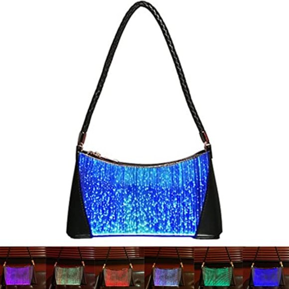 Bags | Women Led Shoulder Bags Light Up Crossbody Clutch Glitter Party ...